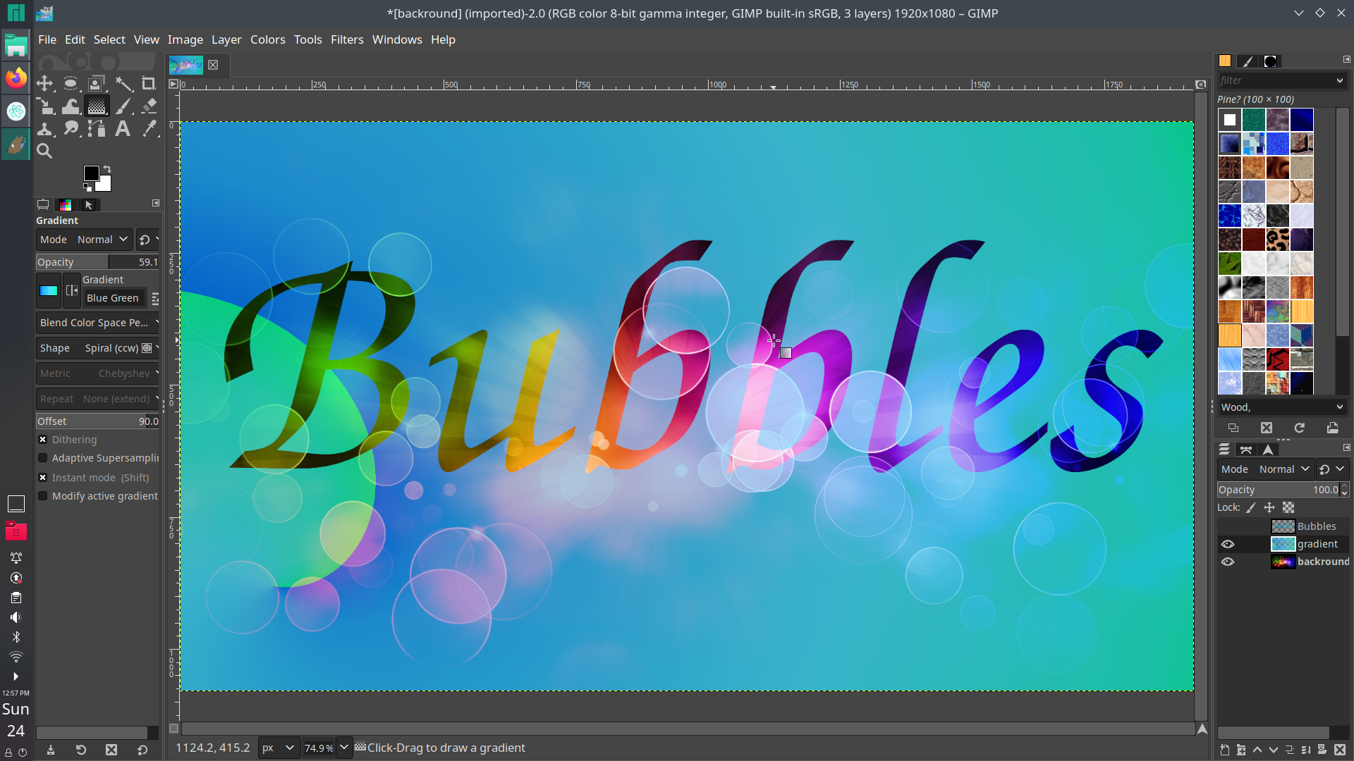 Gimp Text Use